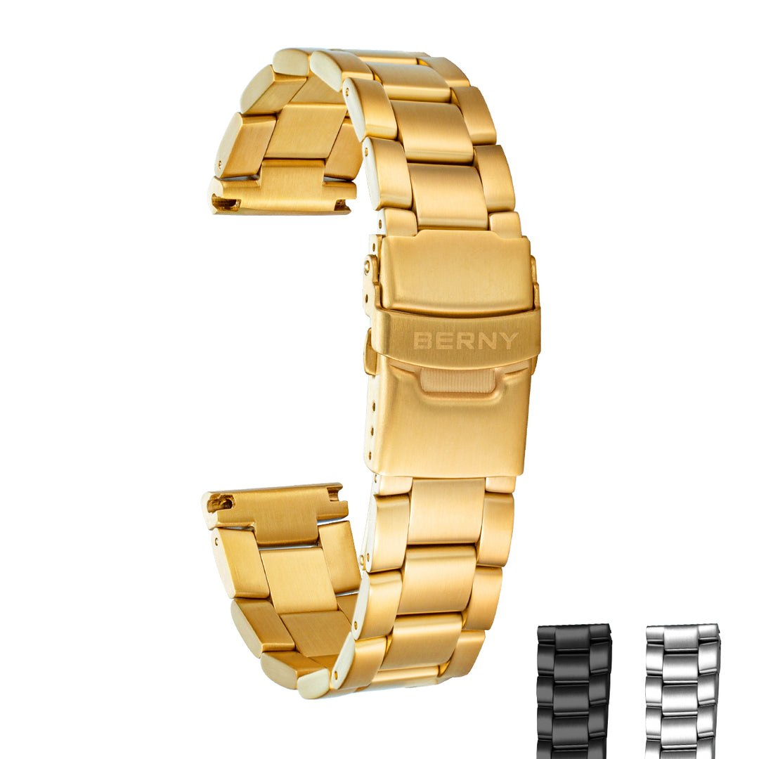 BERNY-Stainless Steel Solid Straight End Strap – BERNY® WATCH Official