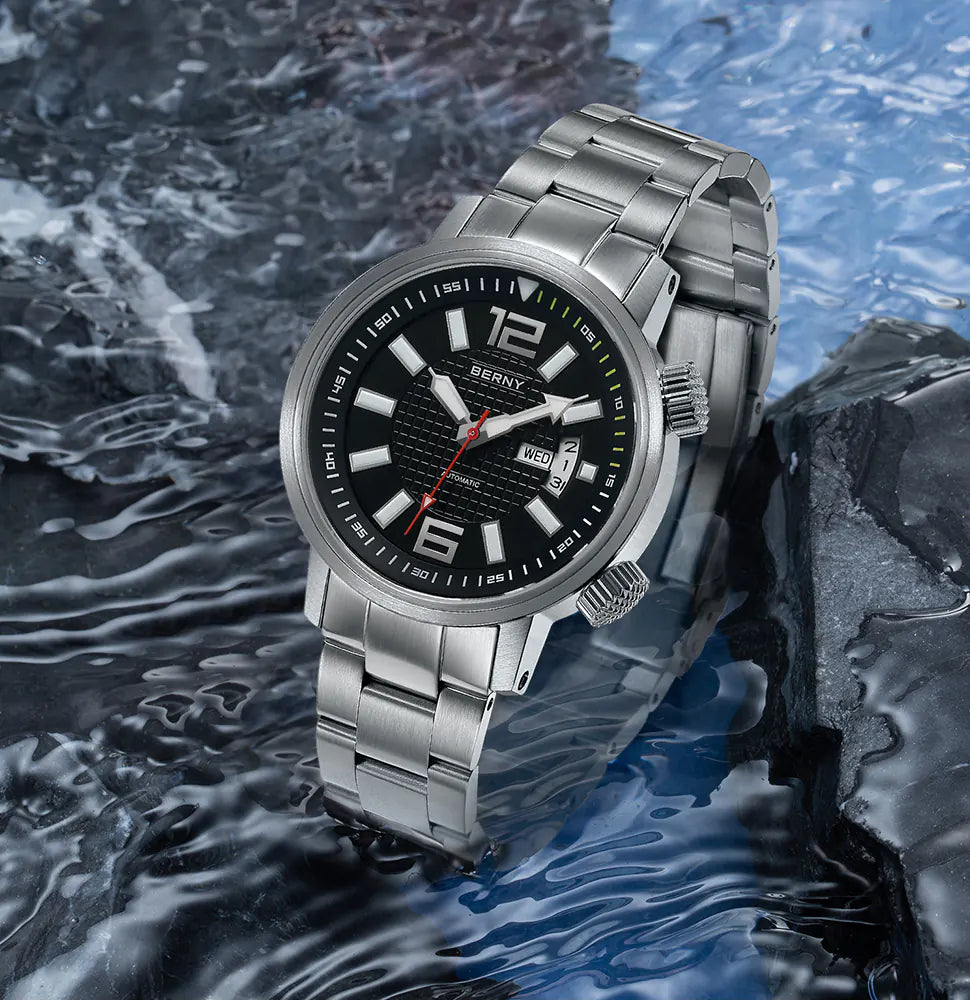 BERNY Men's Automatic Mechanical Super Luminous Miyota 8205 Compressor ...