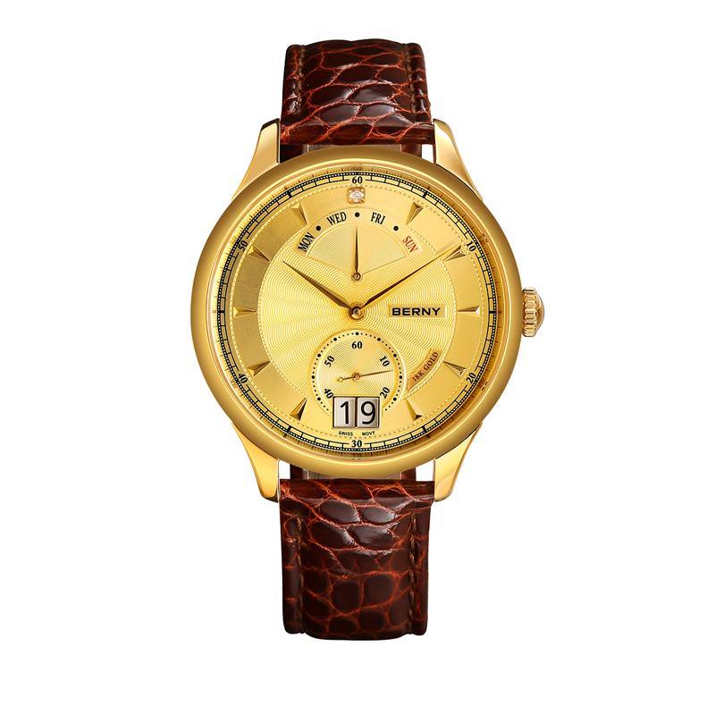 BERNY-Men Quartz 18K Gold Watch-2799MKG – BERNY® WATCH Official Store
