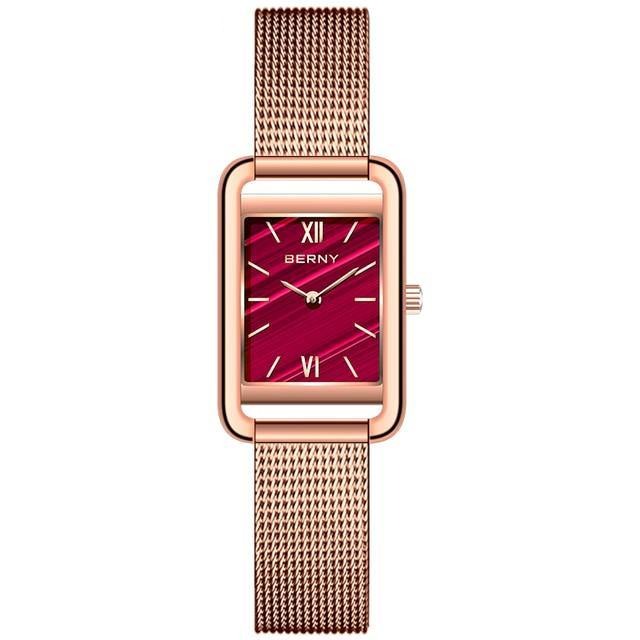 BERNY-Women Quartz Square Rose Gold Watch-2794L – BERNY® WATCH Official ...